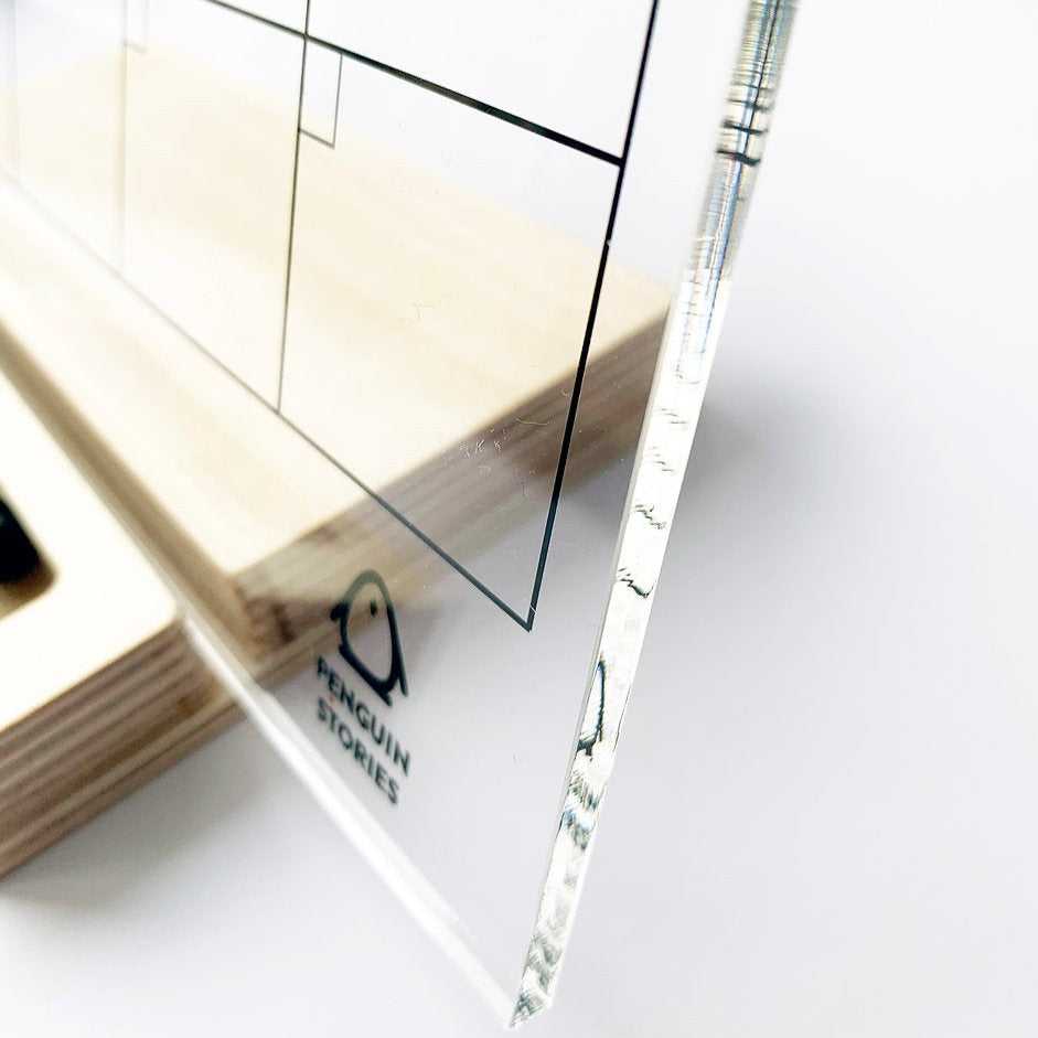 MONTHLY Acrylic Desk Planner with Wooden Stand – MINDFUL WILLOW